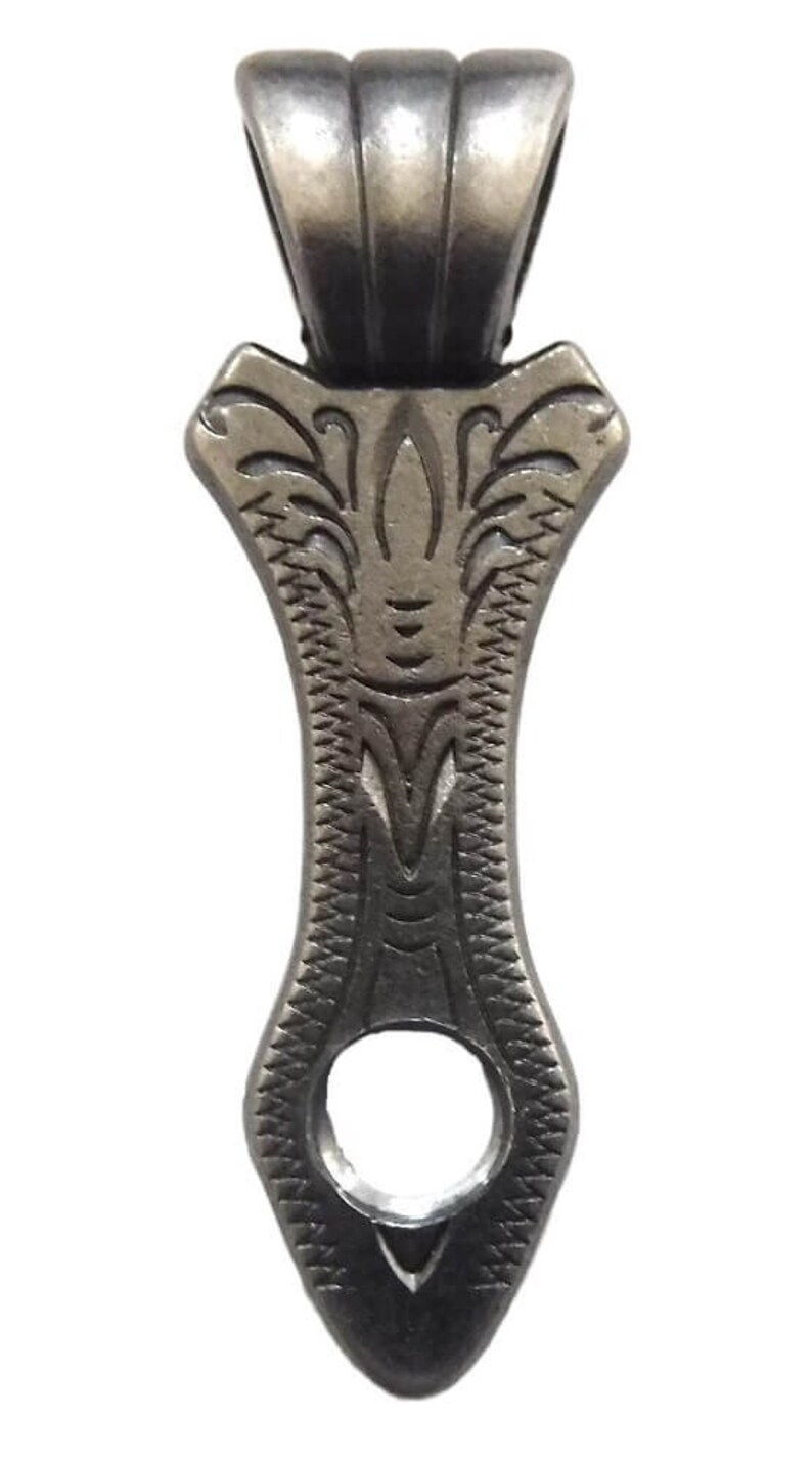 Concho Necklace Pendant Adapter Dark Antique Silver 1 | Etsy