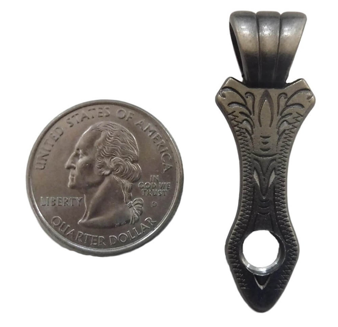 Concho Necklace Pendant Adapter Dark Antique Silver 1 | Etsy