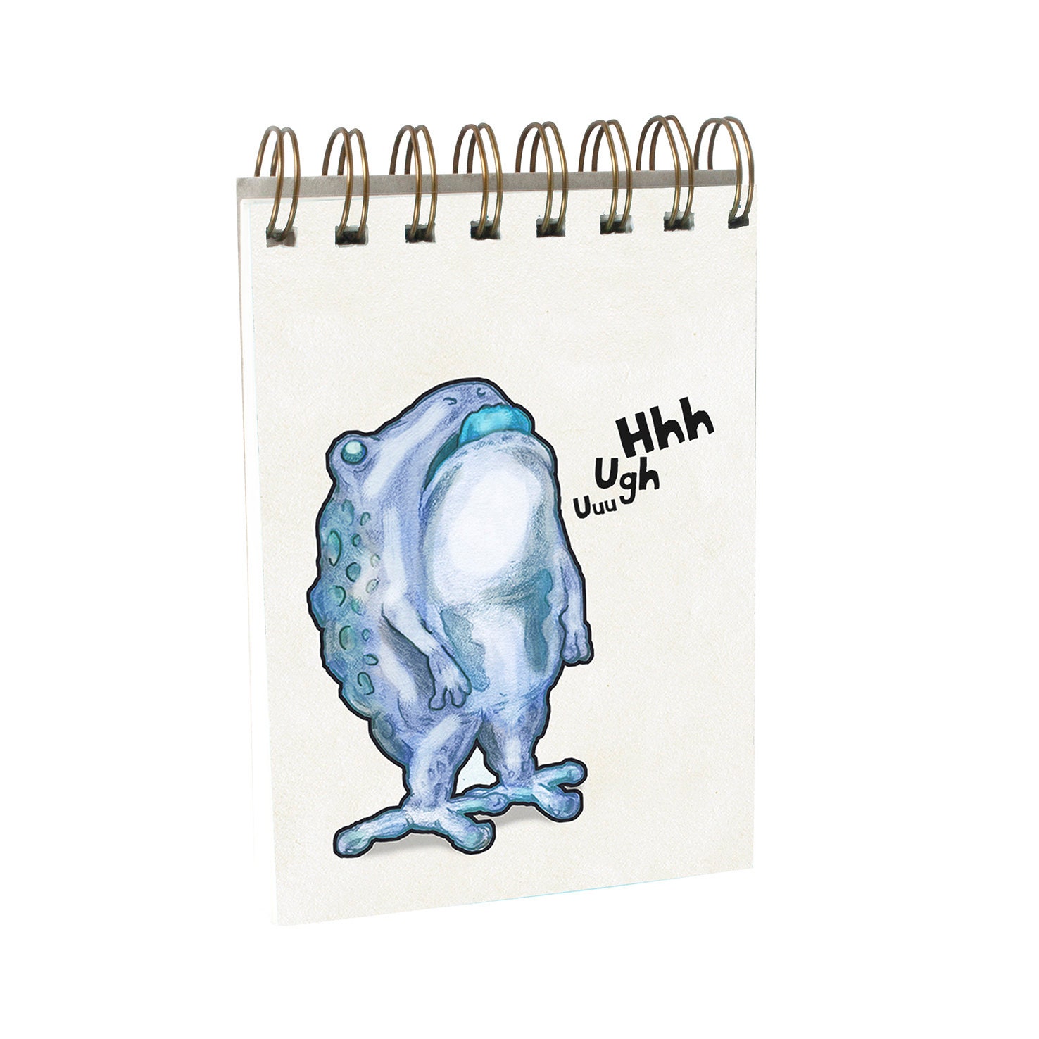 Paper 5.5X4 UGH.. Blue Frog Notepad 50 pages Notepads Stationery etna ...
