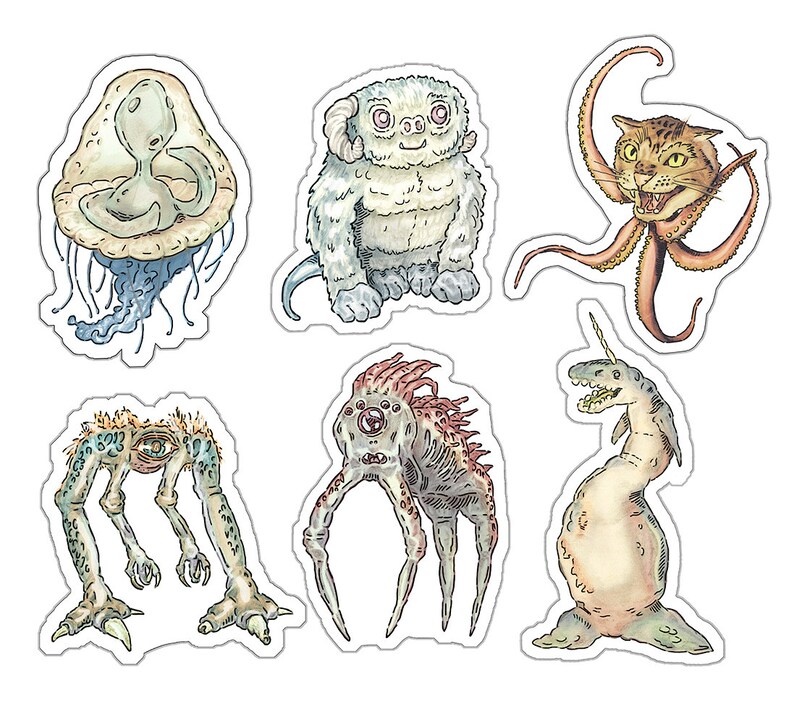MAGNET MONSTERS! Set of 6 Monster Fridge Magnets - Etsy