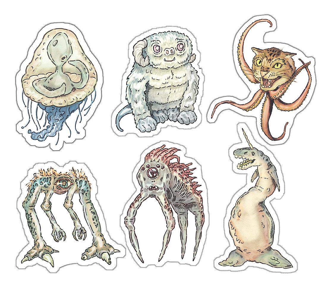MAGNET MONSTERS! Set of 6 Monster Fridge Magnets - Etsy