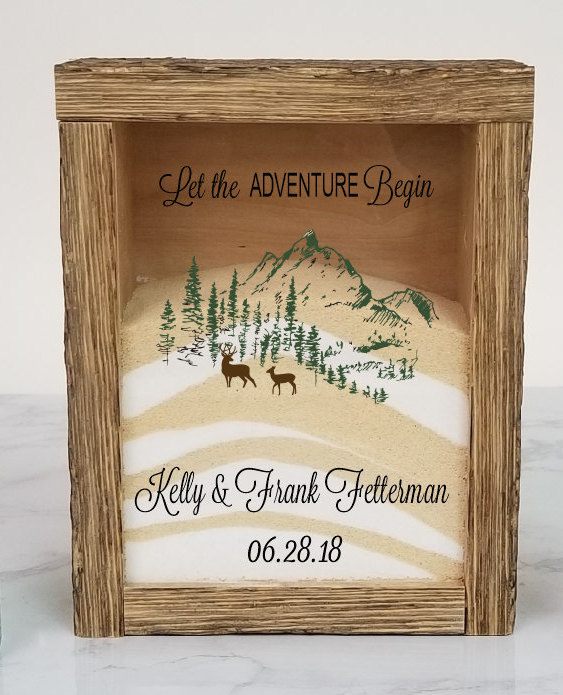 Rustic Unity Sand Ceremony Set Shadow Box Unity Candle | Etsy