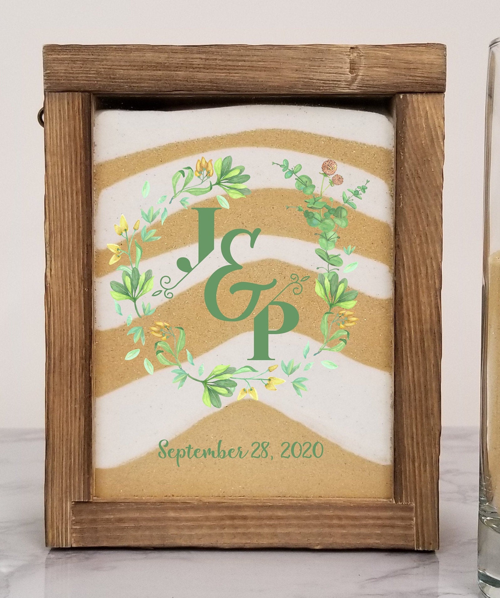 Rustic Unity Sand Ceremony Set Shadow Box Unity Candle | Etsy