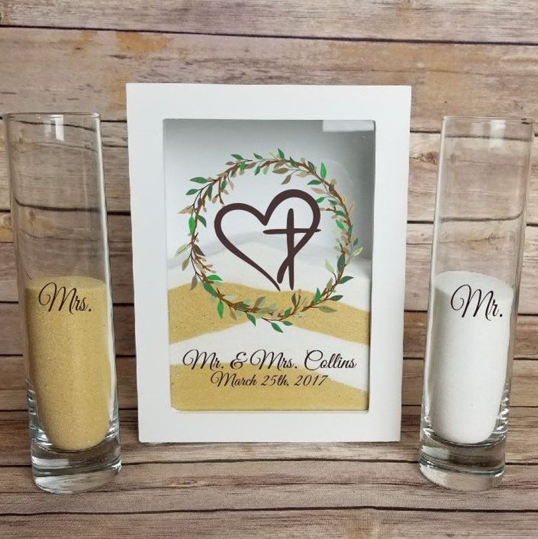 Sand Ceremony Set, Unity Sand Ceremony Set Shadow Box, Unity Candle ...