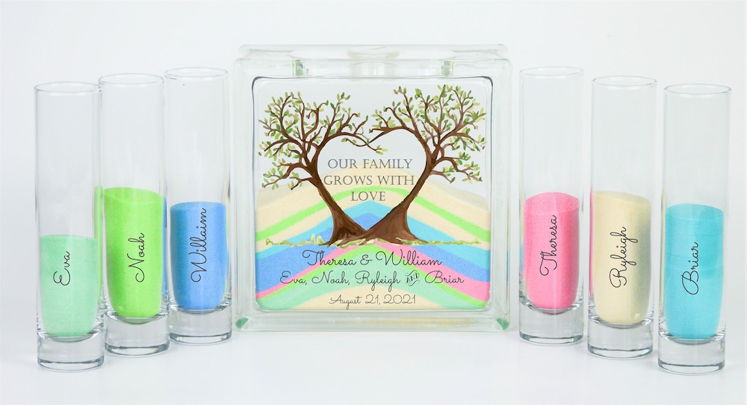 Blended Family Wedding Sand Ceremony Kit With Lid, Unity Candle ...