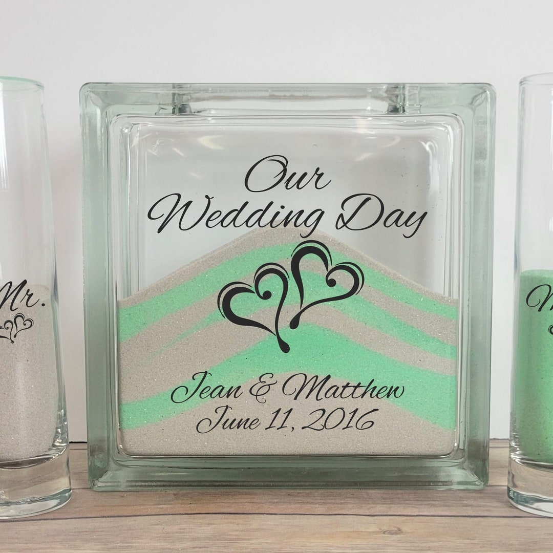 Unity Sand Wedding Ceremony Set, Sand Ceremony Set, Unity Candle ...