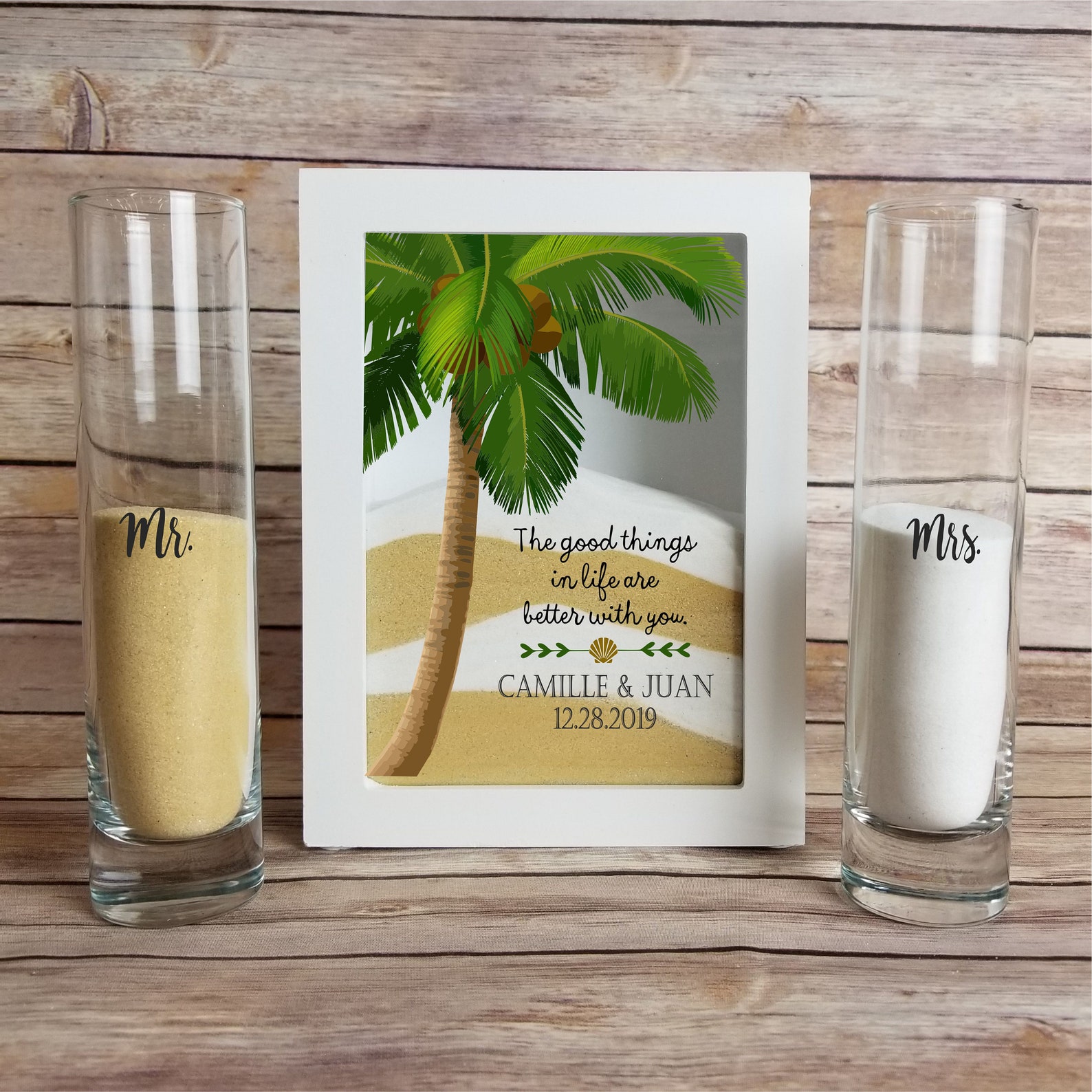 Personalized Wedding Sand Ceremony Shadow Box or Set Unity | Etsy