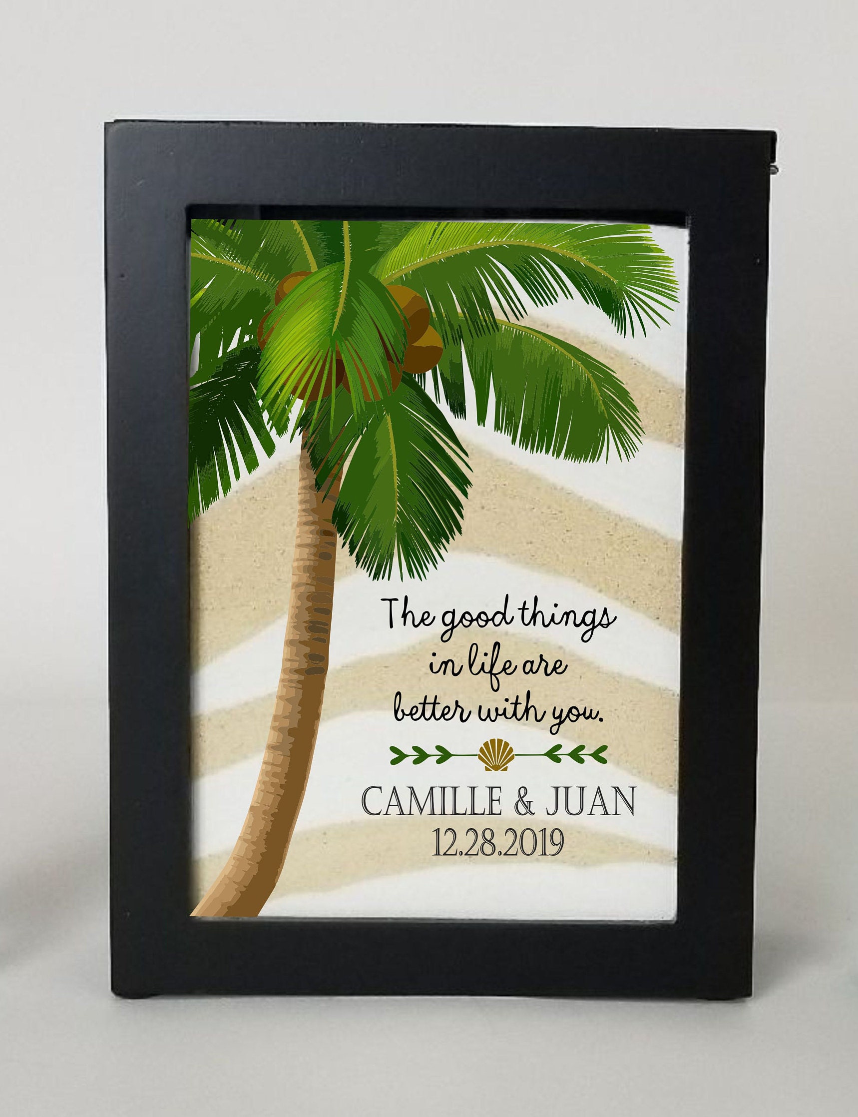 Personalized Wedding Sand Ceremony Shadow Box or Set Unity | Etsy