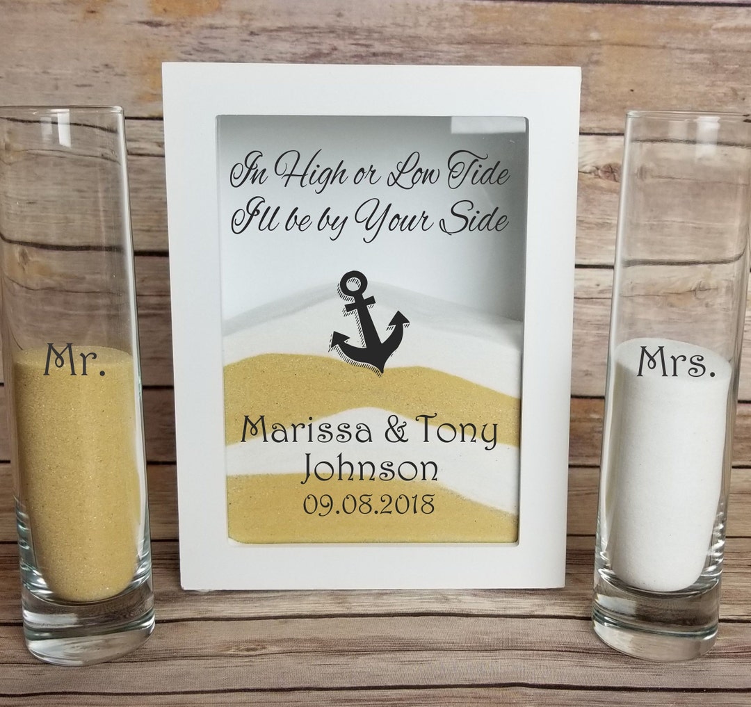 Wedding Sand Ceremony Set, in High or Low Tide, Sand Included in Your ...