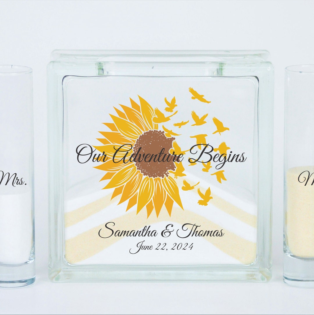 Sand Ceremony Set, Unique Unity Sand Vase for Wedding, Wedding Sand ...