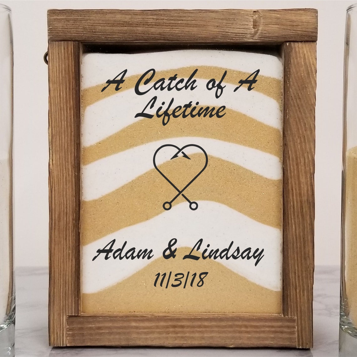 Rustic Barnwood Unity Sand Shadow Box Set Wedding Unity - Etsy