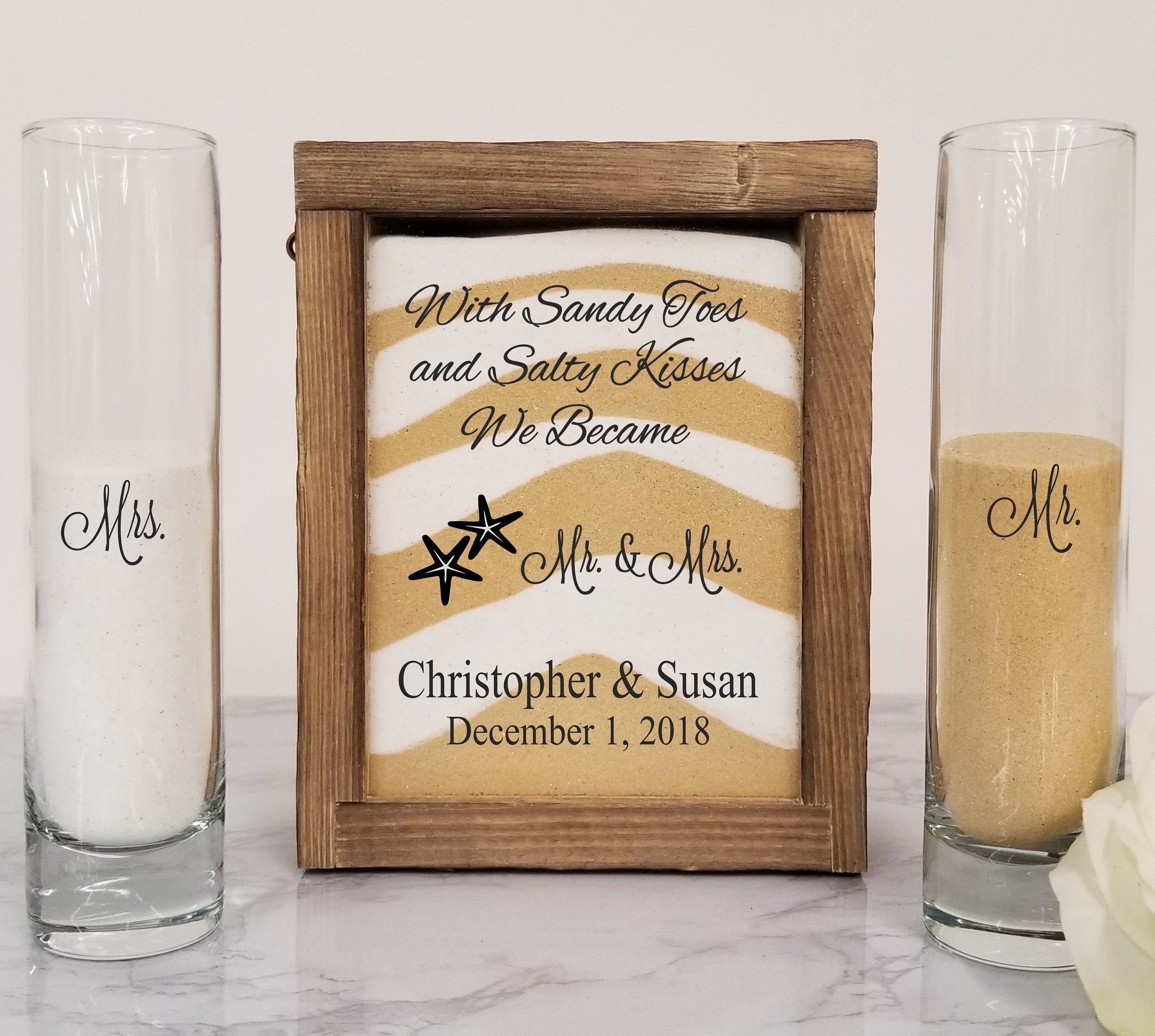 Beach Wedding Decor Unity Sand Ceremony Set Shadow Box Unity - Etsy