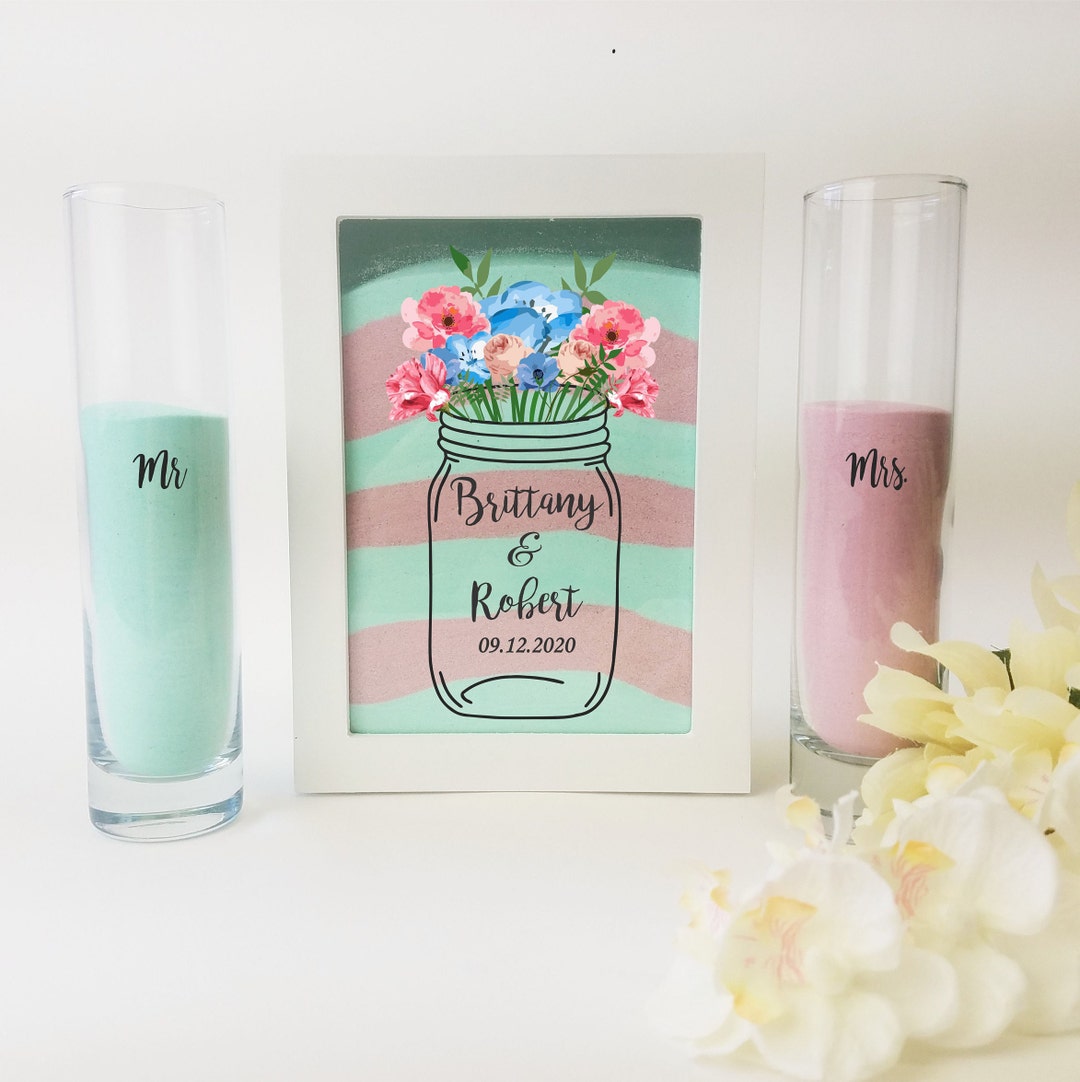 Personalized Wedding Sand Ceremony Shadow Box or Set, Unity Sand ...