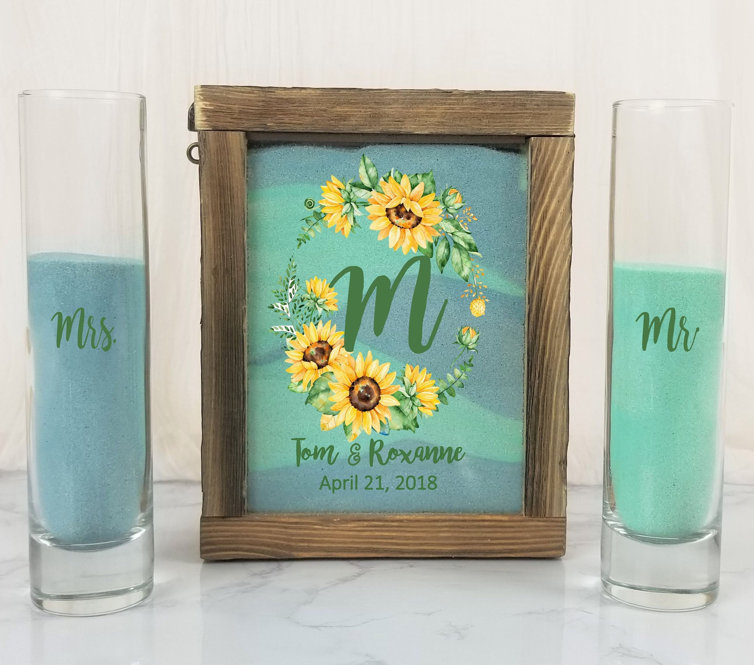 Rustic Unity Sand Ceremony Set Shadow Box Unity Candle | Etsy