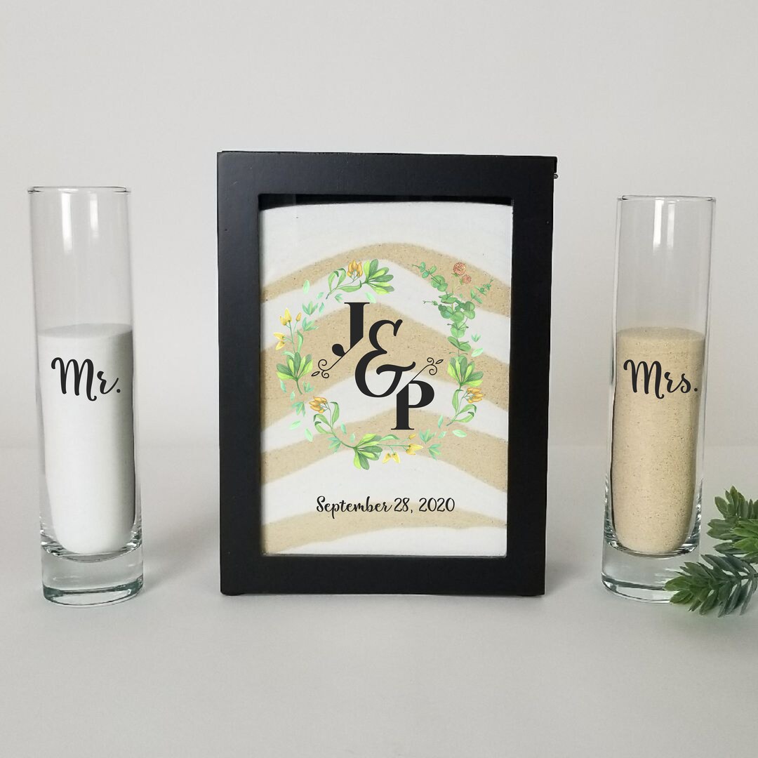 Personalized Wedding Sand Ceremony Shadow Box or Set, Unity Sand ...