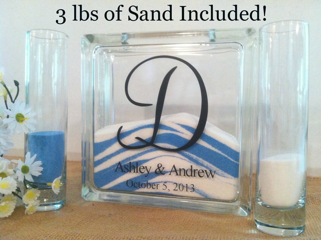 Monogram Unity Sand Set, Wedding Sand Set, Unity Sand Ceremony Set ...