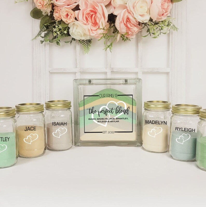 Blended Family Wedding Sand Ceremony Vase Set With Lid Unique - Etsy