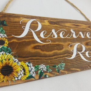 Reserved Row Wedding Sign - Rustic Sunflower Style Wedding Sign ...