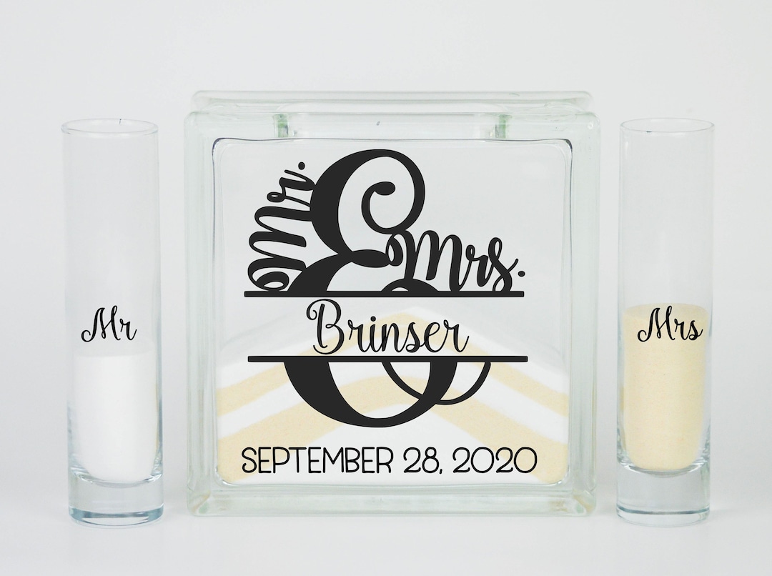 Sand Ceremony Set, Unity Sand Vase, Blended Wedding, Wedding Sand ...