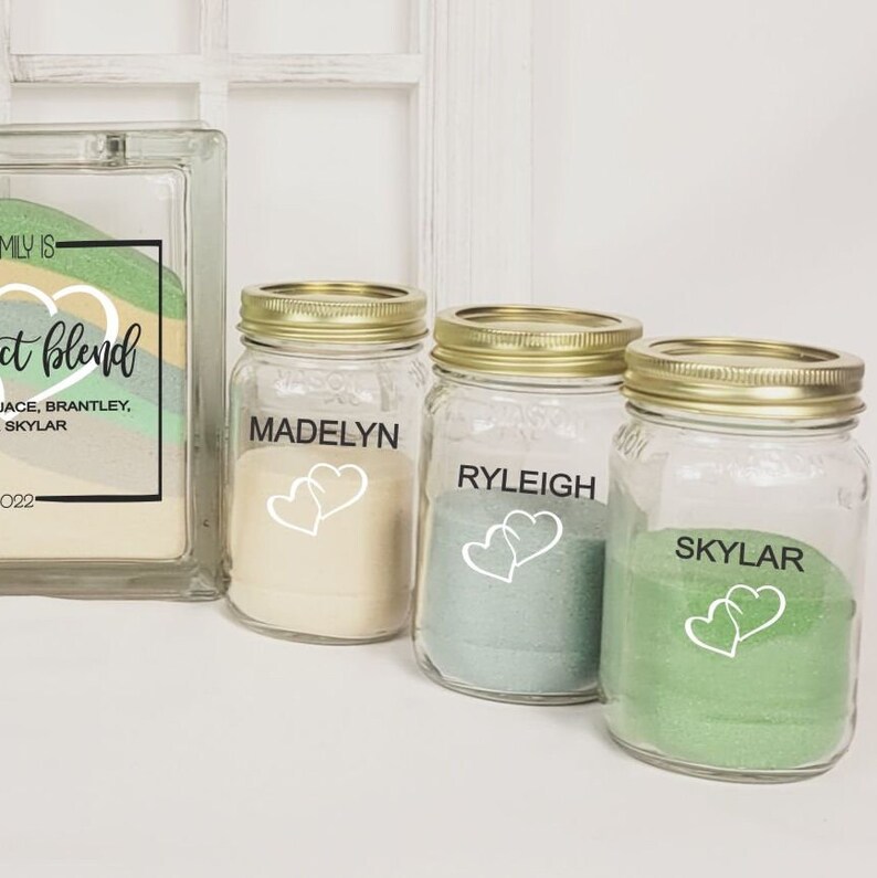 Blended Family Wedding Sand Ceremony Vase Set With Lid Unique - Etsy