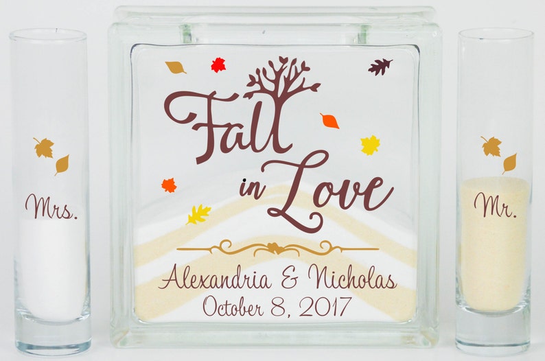 Autumn Wedding Unity Sand Ceremony Set for Fall Wedding - Etsy