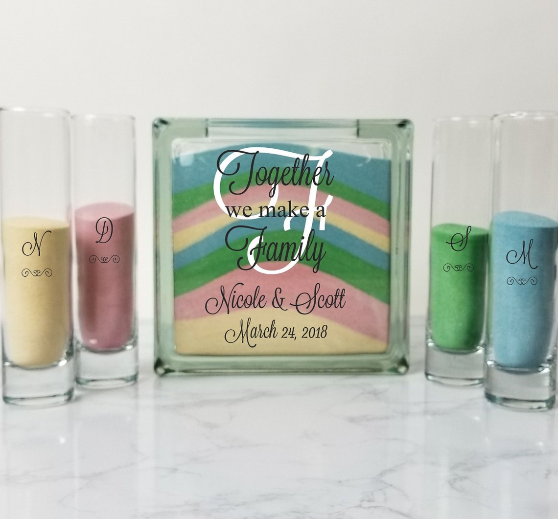Blended Family Sand Ceremony Set Unity Candle Alternative - Etsy