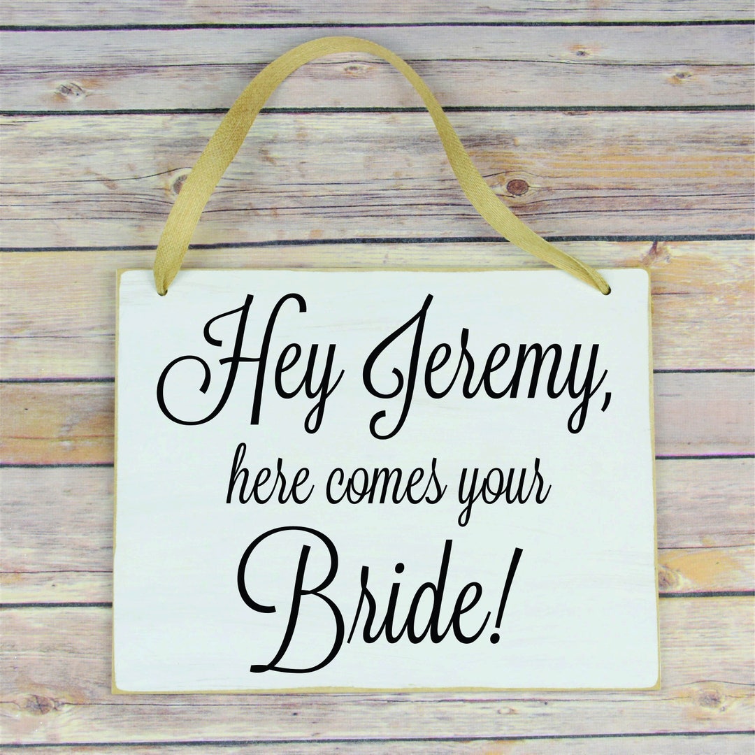Sign for Wedding, Wedding Signs, Here Comes the Bride Sign, Wood Sign ...