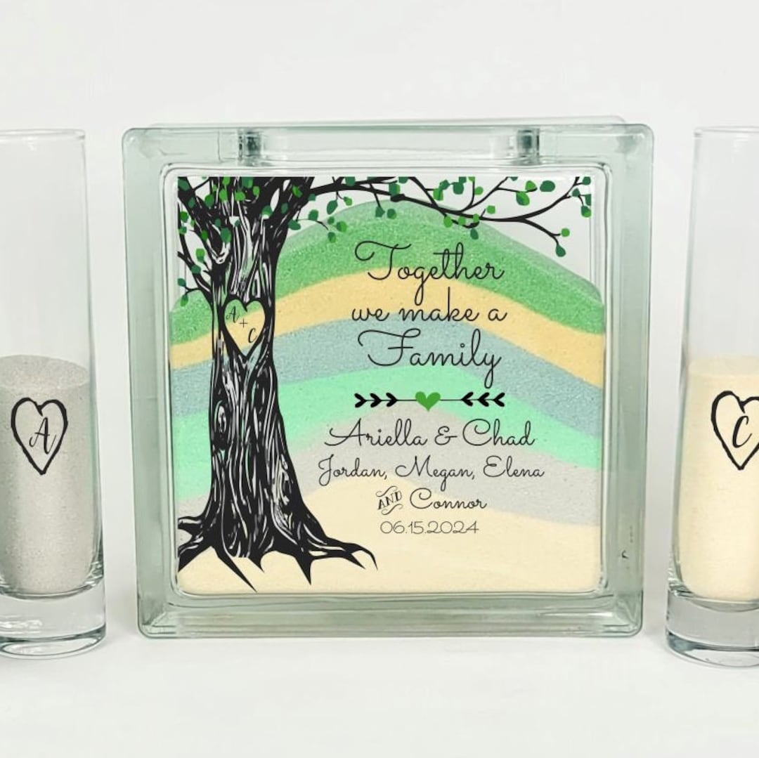 Blended Family Wedding Unity Sand Ceremony Jar With Lid, Unity Candle ...