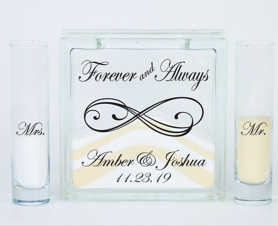 Sand Ceremony Set, Unity Sand Vase, Blended Wedding, Wedding Sand ...