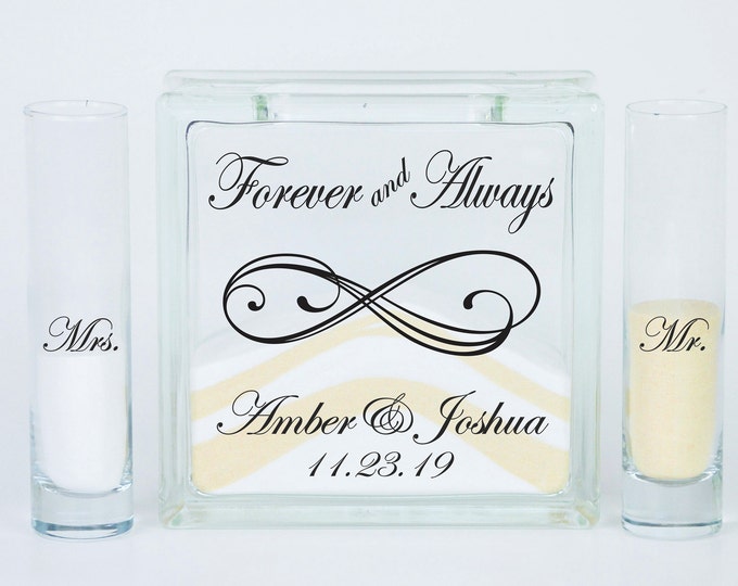 Sand Ceremony Set, Unity Sand Vase, Blended Wedding, Wedding Sand ...