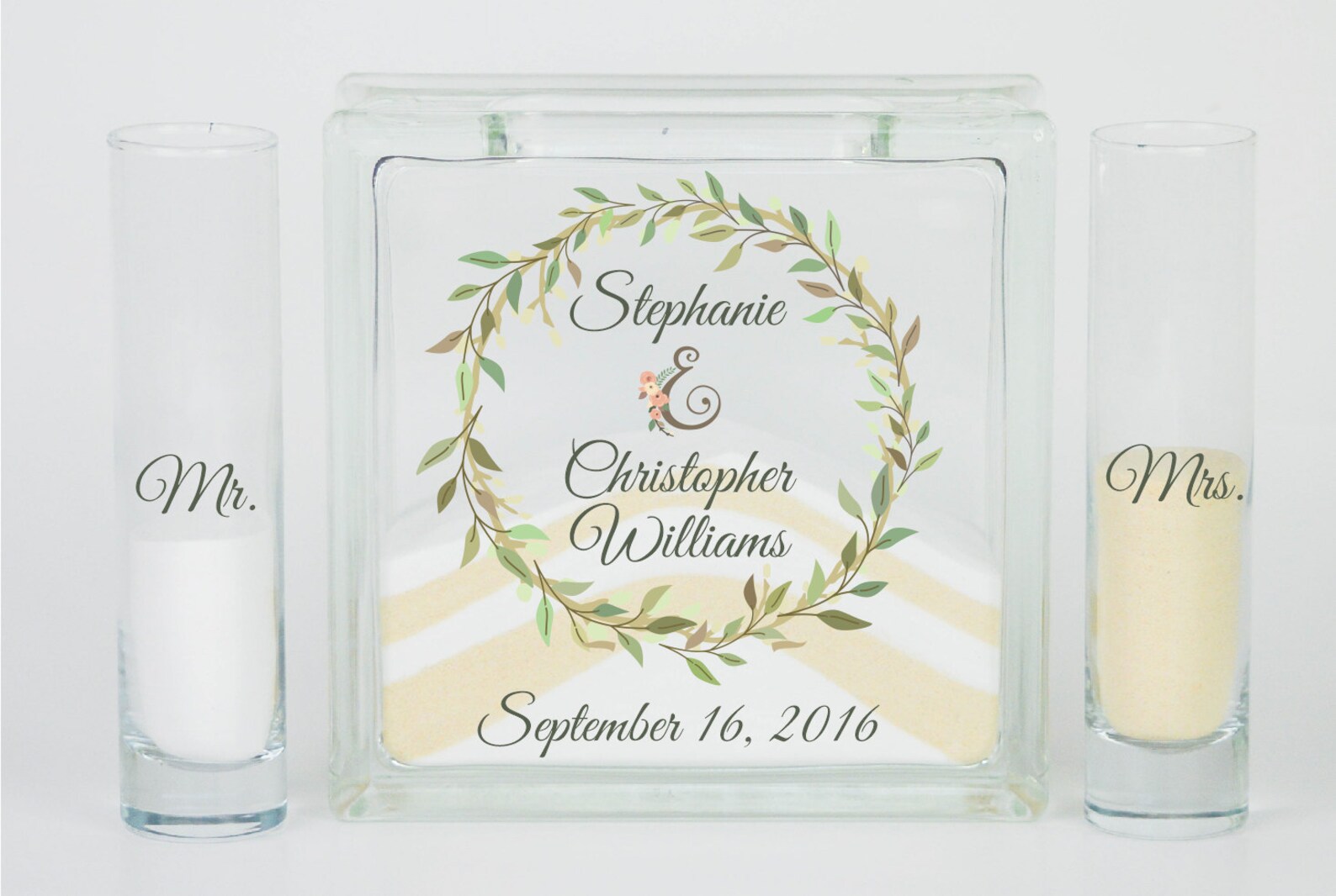 Wedding Wreath Sand Ceremony Kit Sand Ceremony Vase Unity - Etsy