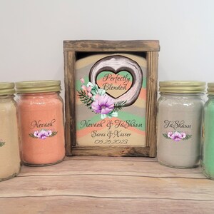 Blended Family Sand Set for Wedding, Rustic Shadow Box Unity Sand ...