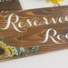 Reserved Row Wedding Sign - Rustic Sunflower Style Wedding Sign ...
