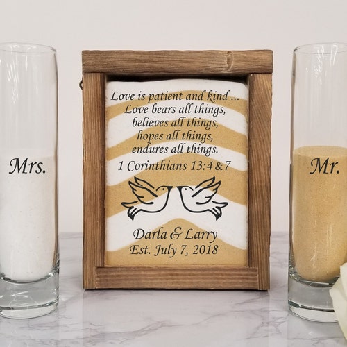 Rustic Unity Sand Ceremony Set Shadow Box Unity Candle - Etsy Canada