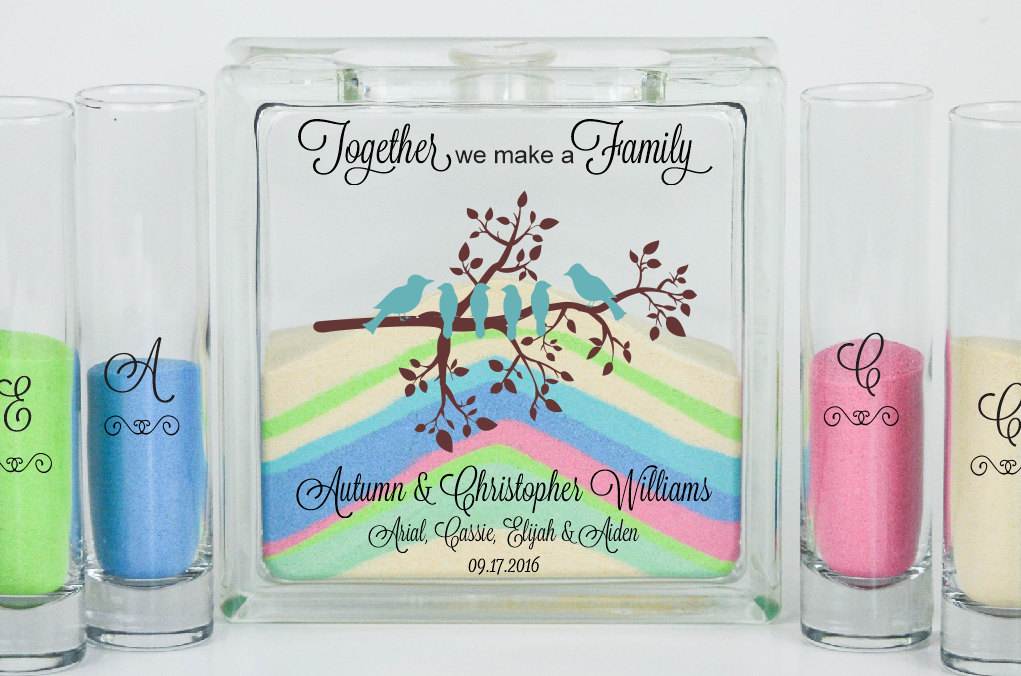Blended Family Wedding Unity Sand Ceremony Set Bird Theme | Etsy