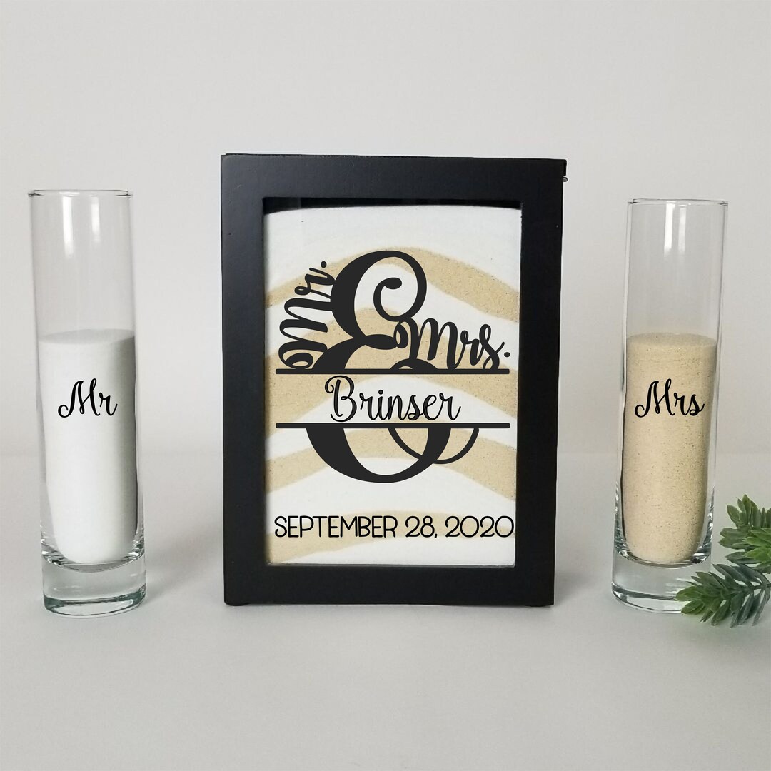 Personalized Wedding Sand Ceremony Shadow Box or Set, Unity Sand ...