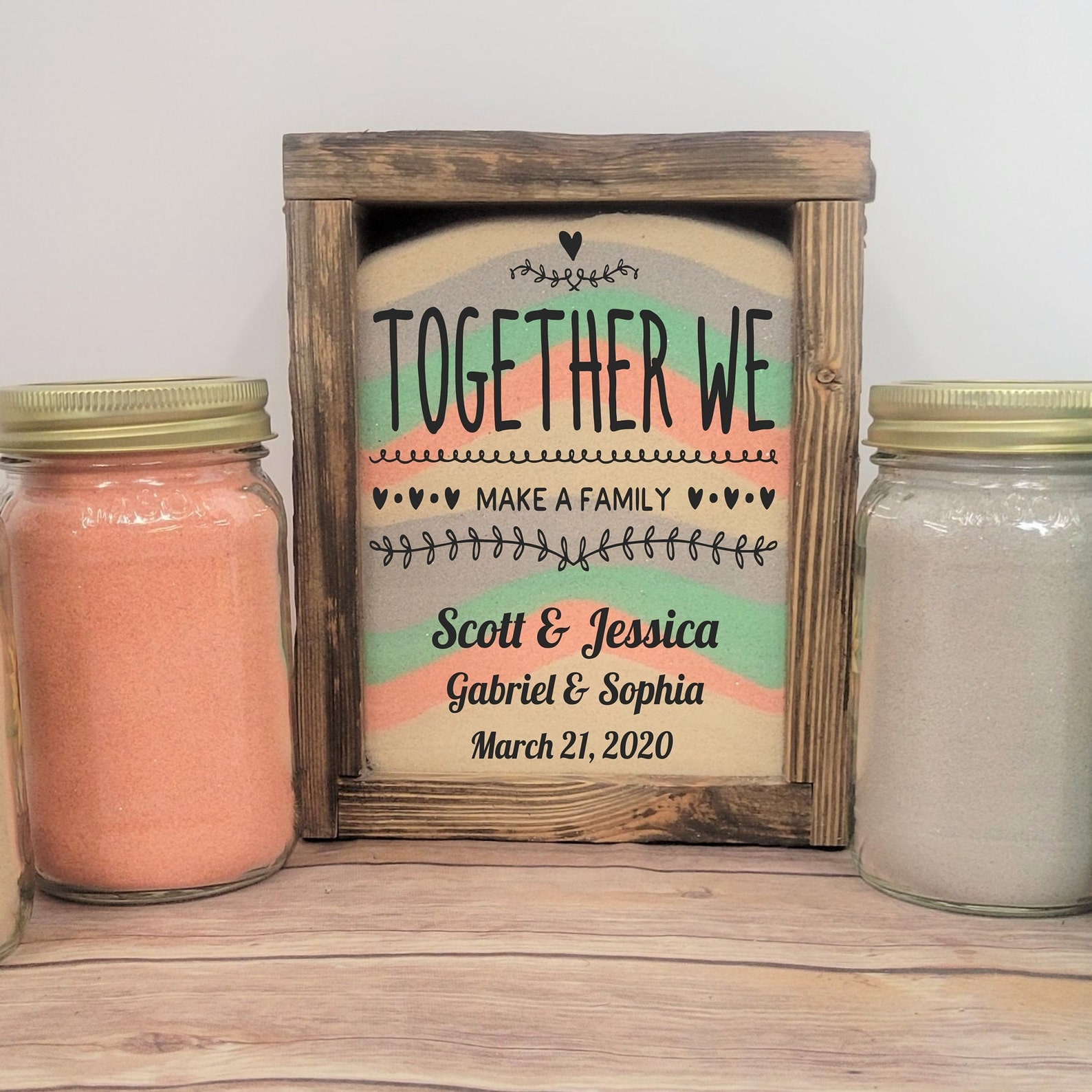 Sand Ceremony Set for Blended Family Rustic Wedding Shadow - Etsy