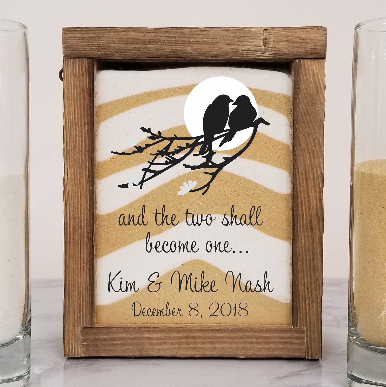 Rustic Barnwood Unity Sand Shadow Box Set Wedding Unity | Etsy