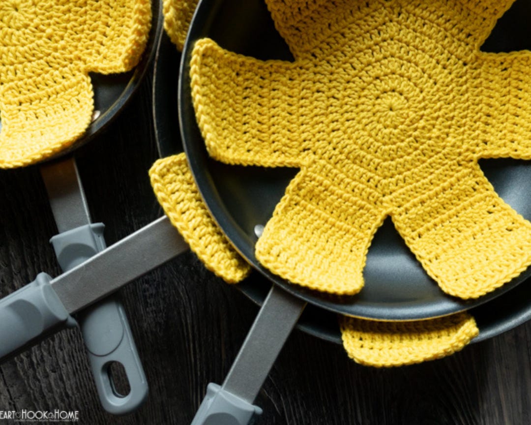 Crocheted Pan Protectors Pattern: Easy Kitchen Storage (CROCHET PATTERN ...