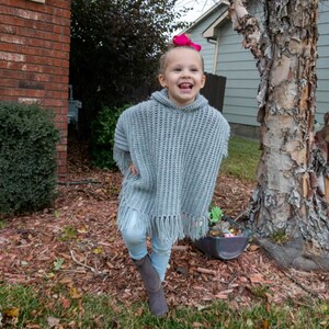 Lori Poncho Crochet Pattern: Hooded Fringe Design for Kids - Etsy