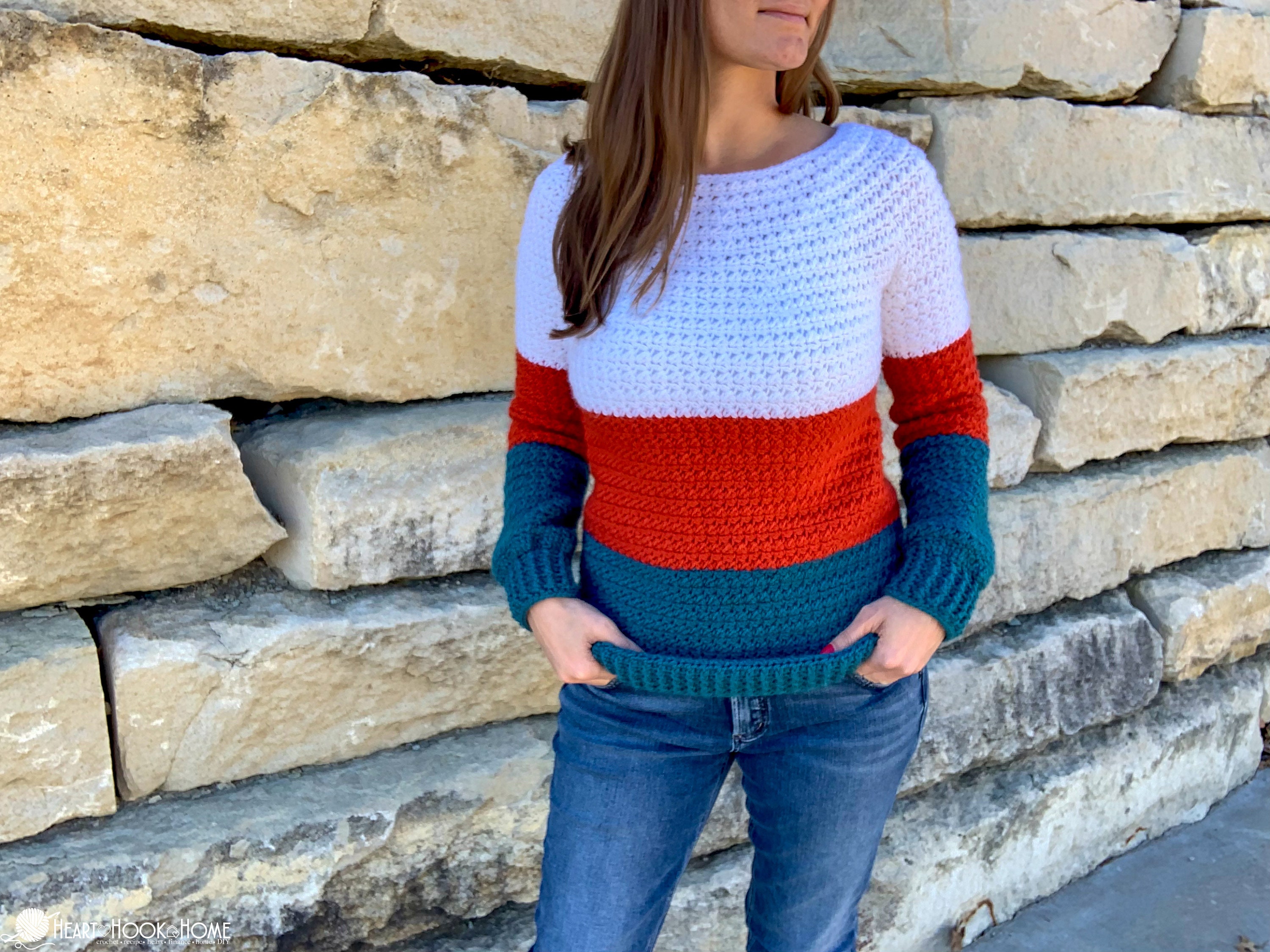 Color Block Sweater *** CROCHET PATTERN *** - Etsy