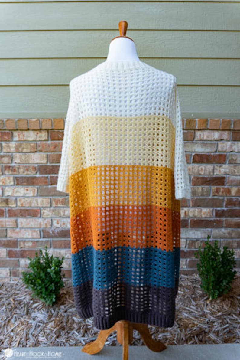 Grid Cardi CROCHET PATTERN - Etsy
