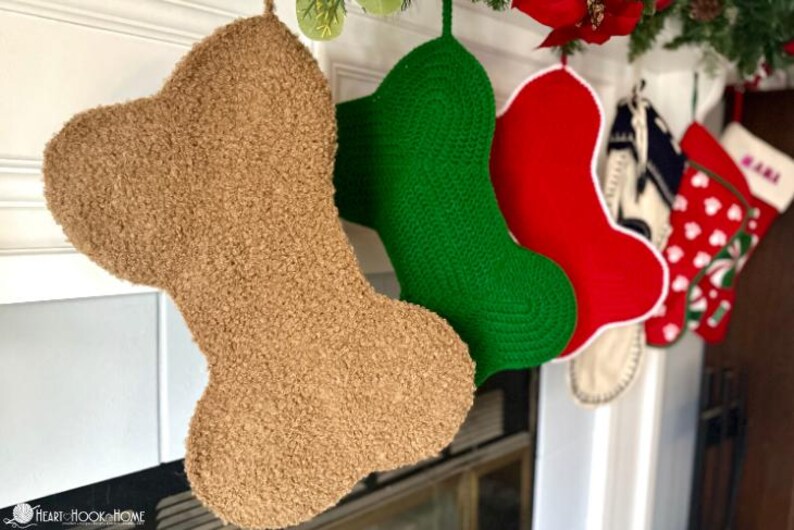 Dog Bone Christmas Stocking Crochet Pattern - Etsy