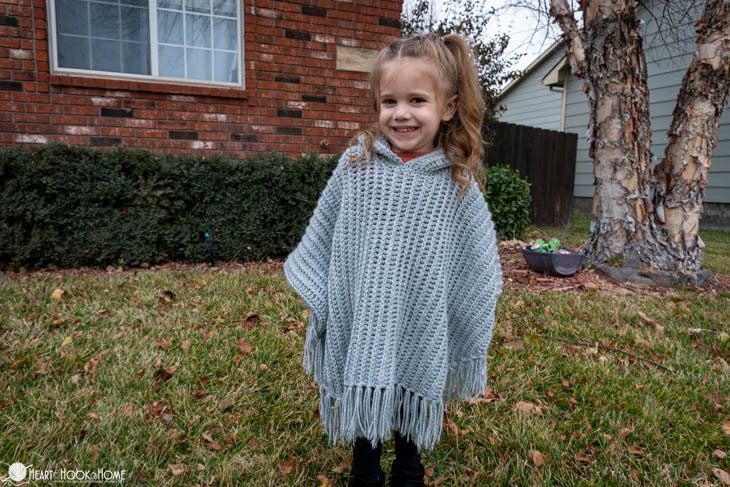 Lori Poncho Crochet Pattern: Hooded Fringe Design for Kids - Etsy