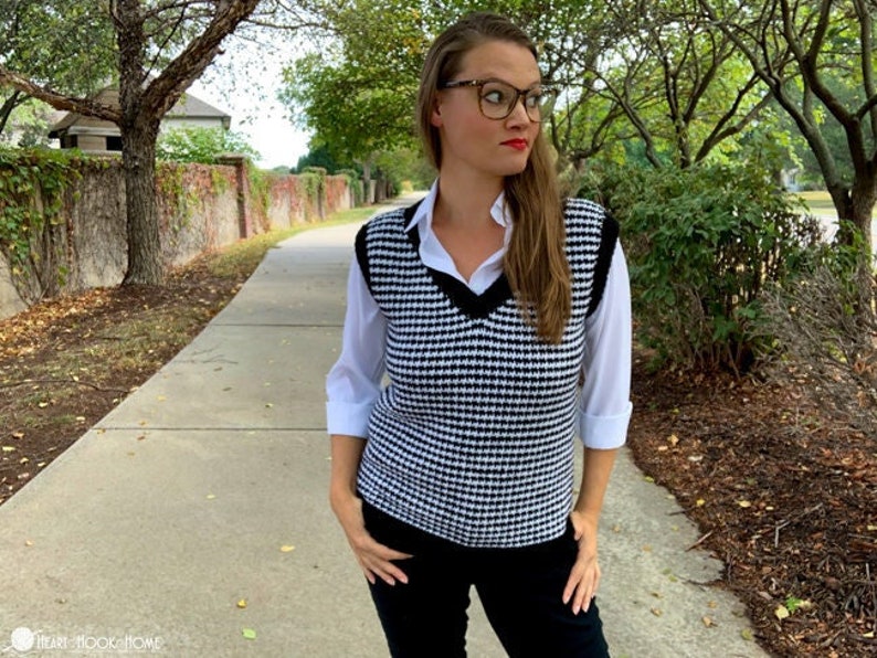 Houndstooth Vest *** CROCHET PATTERN *** - Etsy