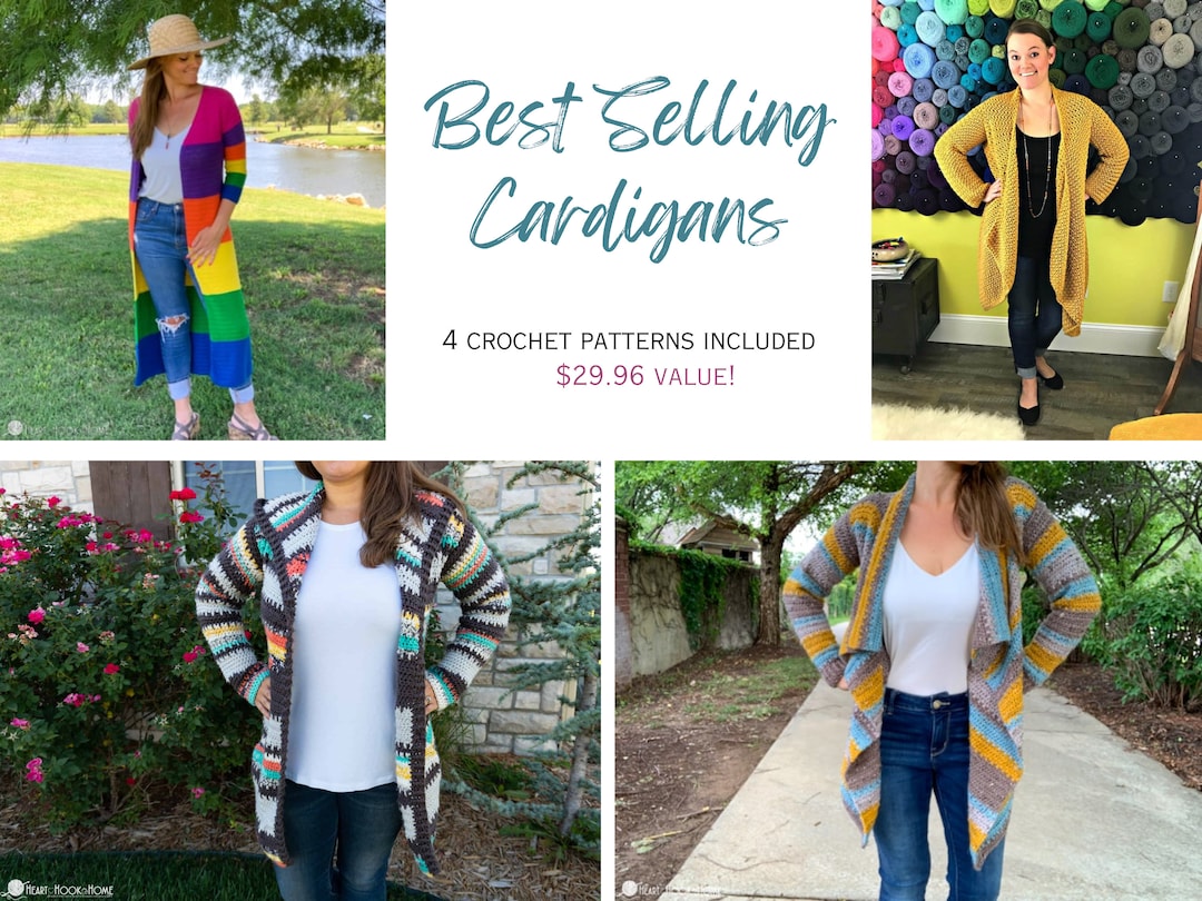 Crochet Cardigan Pattern Collection: Beginner-friendly, Size-inclusive ...
