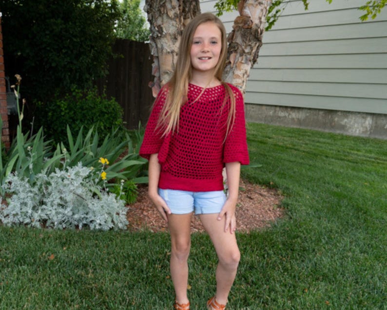 Kids Crochet Flowy Top PATTERN - Etsy