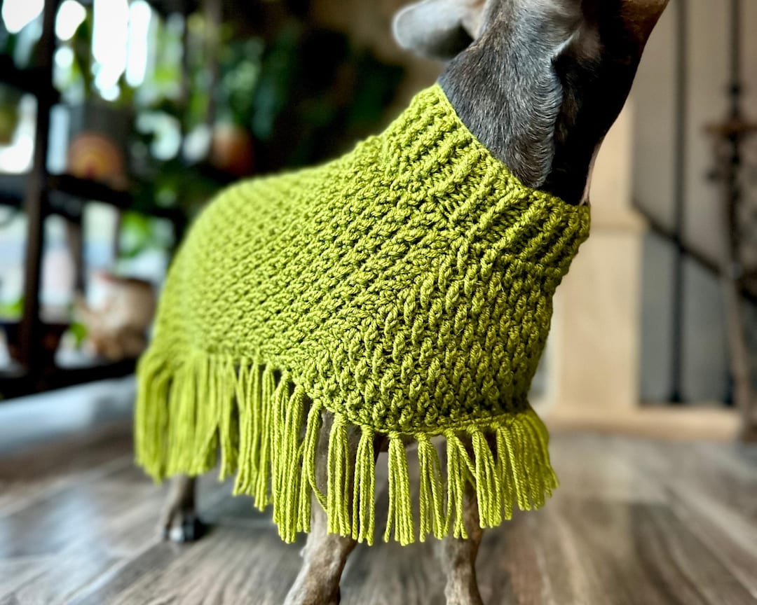 Easy Crochet Dog Poncho Pattern: XXS-2XL (PDF Pattern) - Etsy