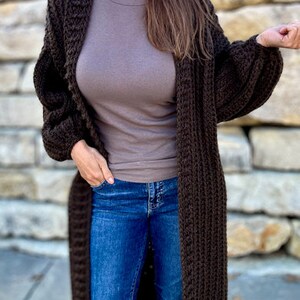 Eva Cardi Bulky Cardigan CROCHT PATTERN - Etsy