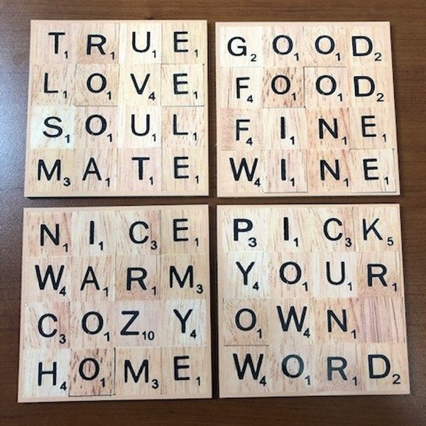Scrabble Coaster - Etsy
